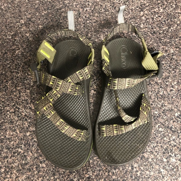 Chaco | Shoes | Chaco Z Green Geometric Strap Sandals | Poshmark